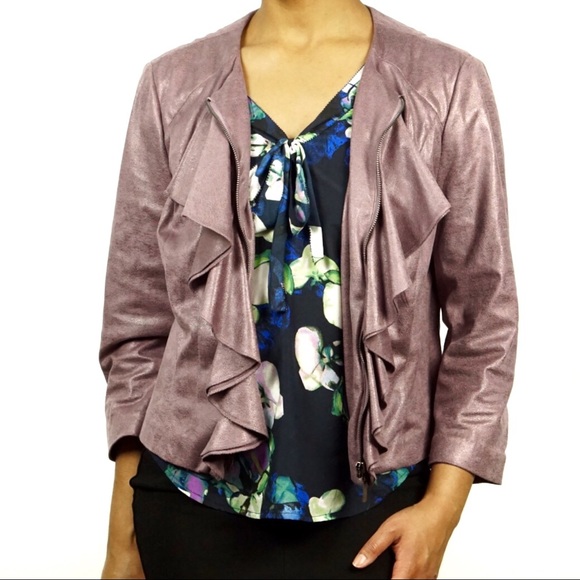 INC International Concepts | Jackets & Coats | Inc Faux Suede Ruffle ...